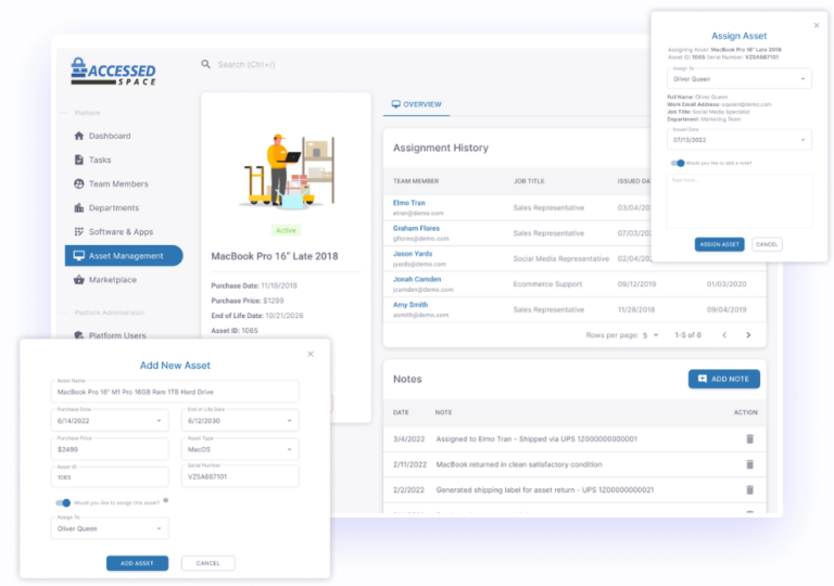Company Issued Equipment Asset Manager - Accessed Space