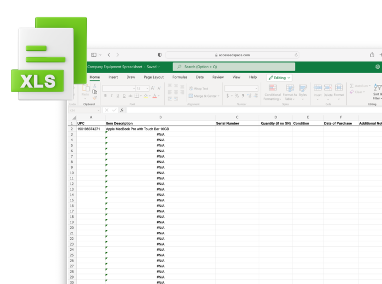 Free Download: Equipment Inventory Spreadsheet - Accessed Space