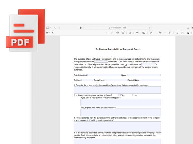 Free Download: Software Requisition Request Form - Accessed Space